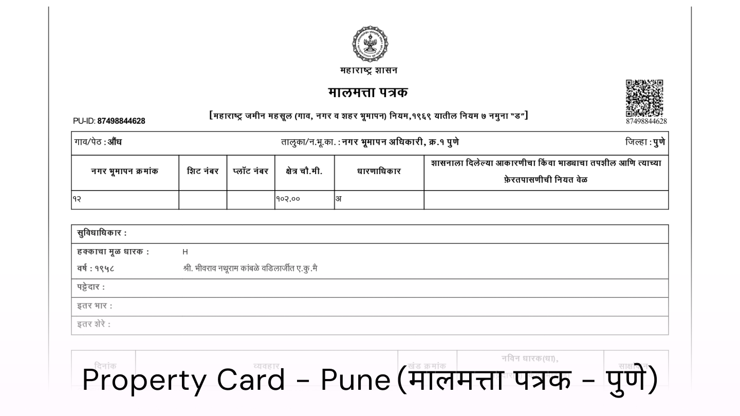 Maharashtra Property Card: Check Title Ownership & Download | Landeed